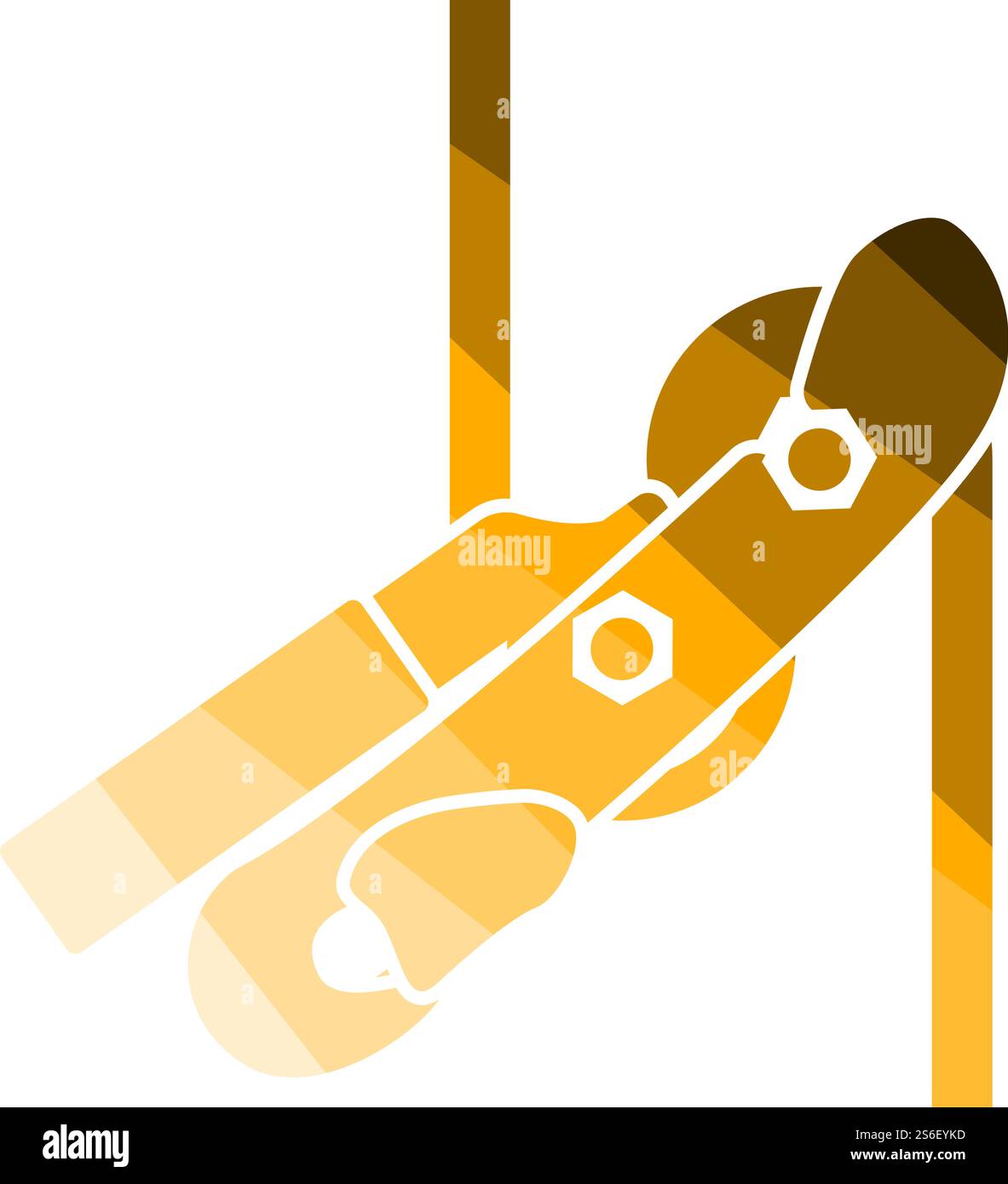 Alpinist Rope Ascender Icon. Flat Color Ladder Design. Vector ...