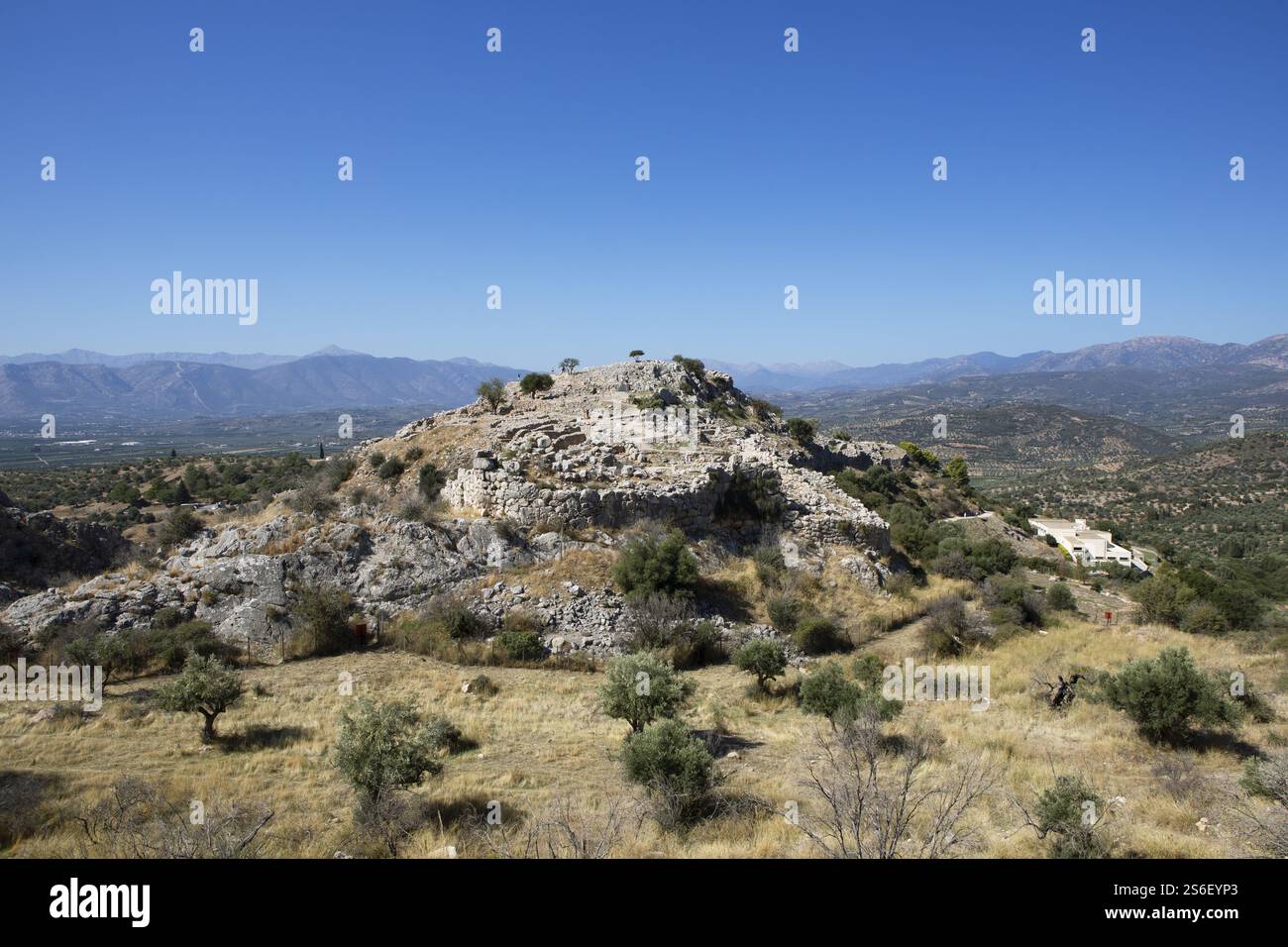 Citadel with walls, Mycenae, Greek archaeological site, Argolis ...