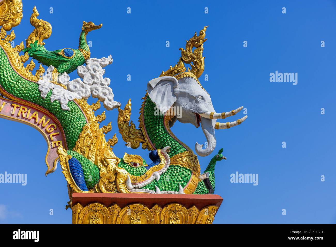 Religious statues in the Golden Triangle, Thailand Stock Photo - Alamy