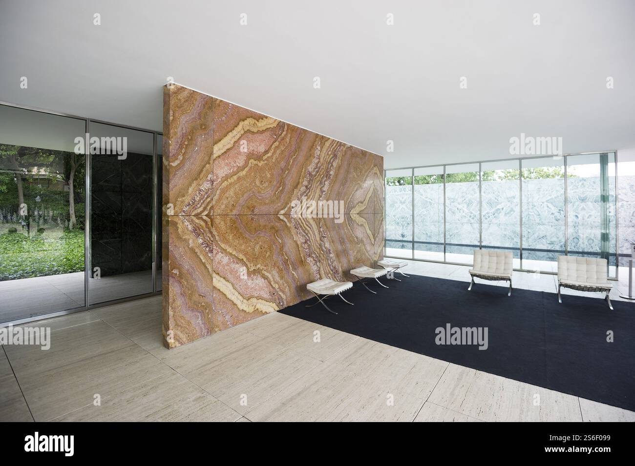 Barcelona Pavilion, reconstructed German pavilion for the 1929 World ...