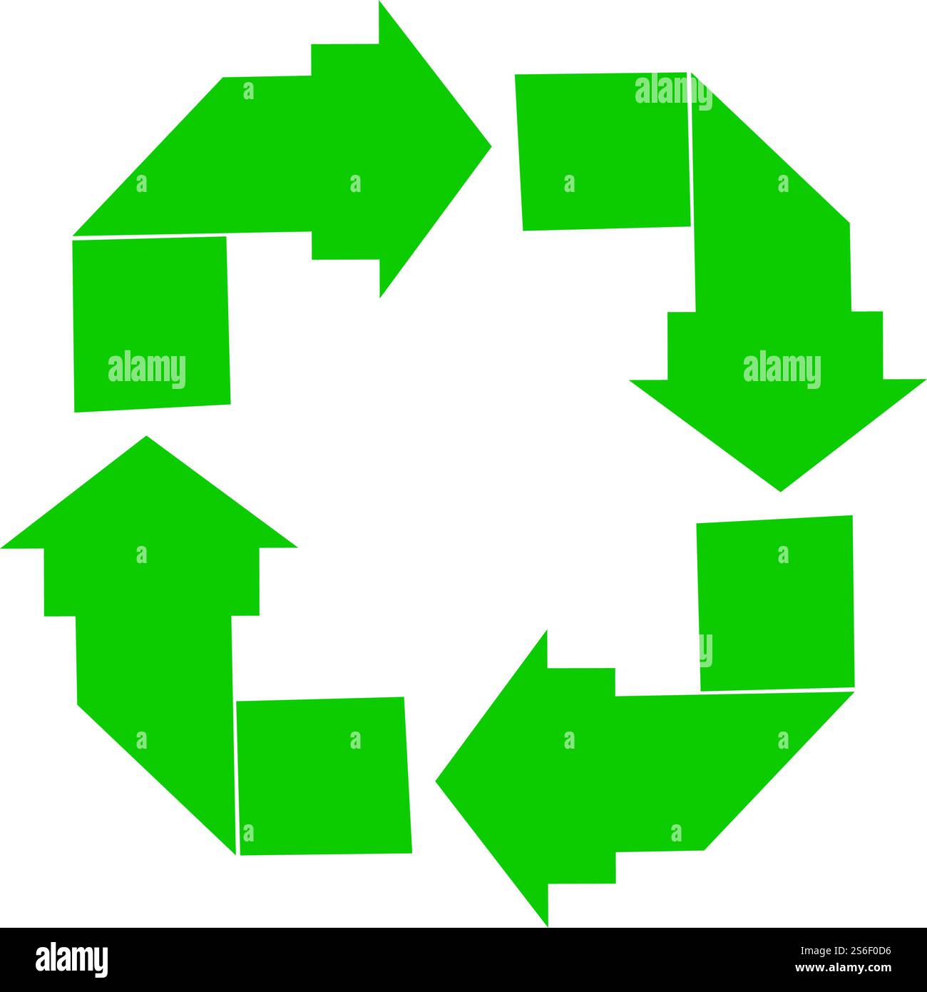 green arrow recycle logo vector icon template Stock Vector Image & Art ...
