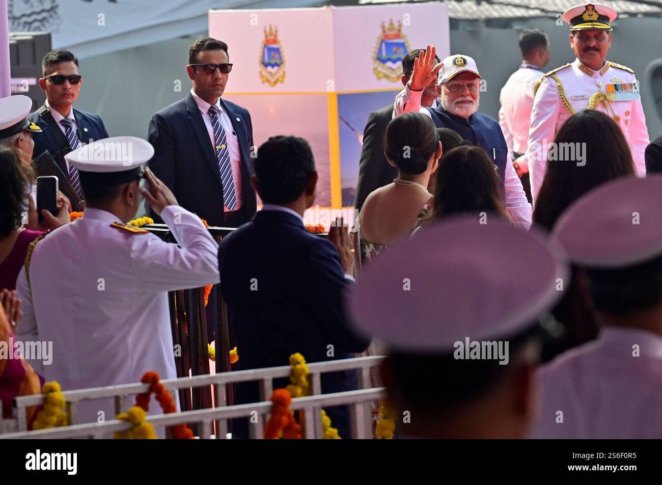 Mumbai, India. 15th Jan, 2025. MUMBAI, INDIA - JANUARY 15: PM Narendra ...