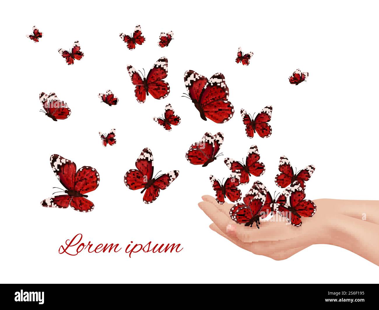 Butterfly in hands. Flying wings papillon farfalle monarchs many ...