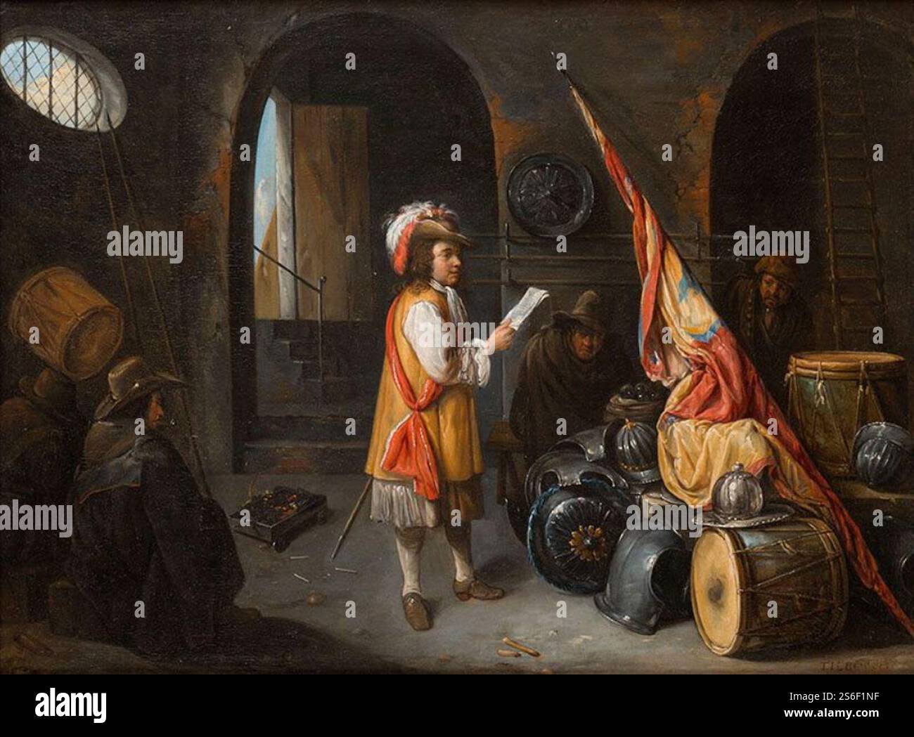 Gillis van Tilborgh - Guardroom scene Stock Photo - Alamy