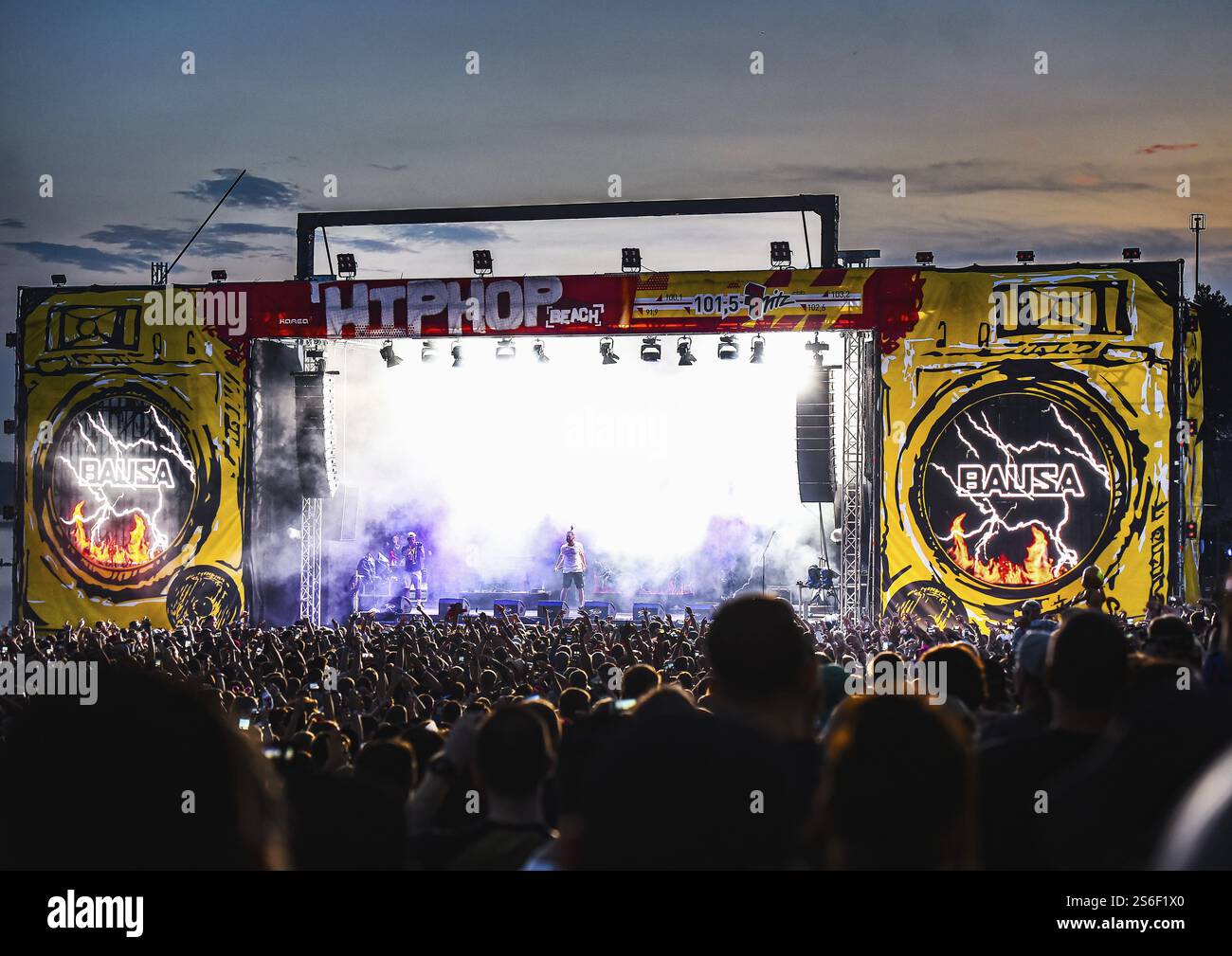The rapper Bausa (buergerl.Julian Otto) at the Helene Beach Festival ...