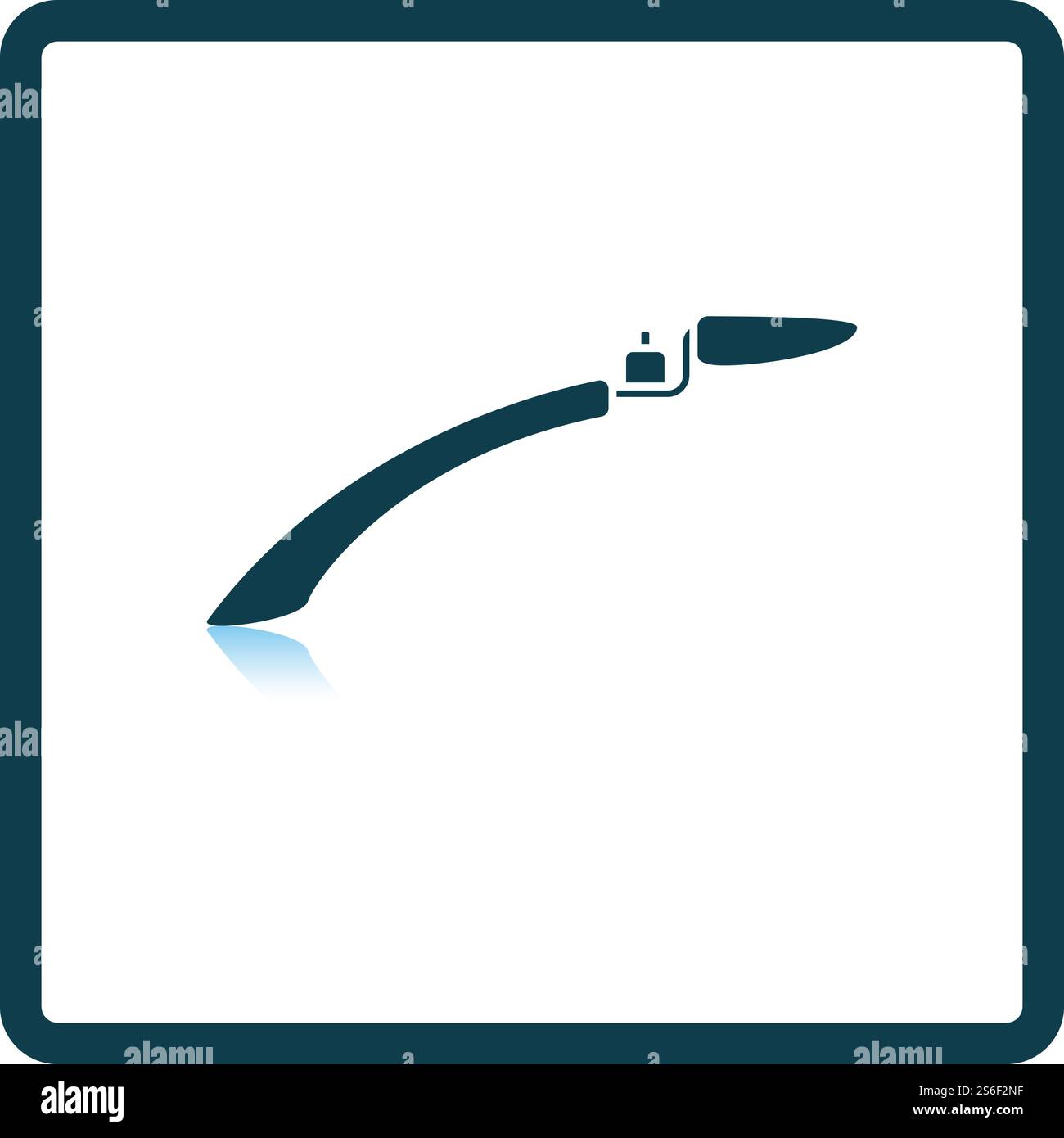 Bike Fender Icon. Square Shadow Reflection Design. Vector Illustration ...