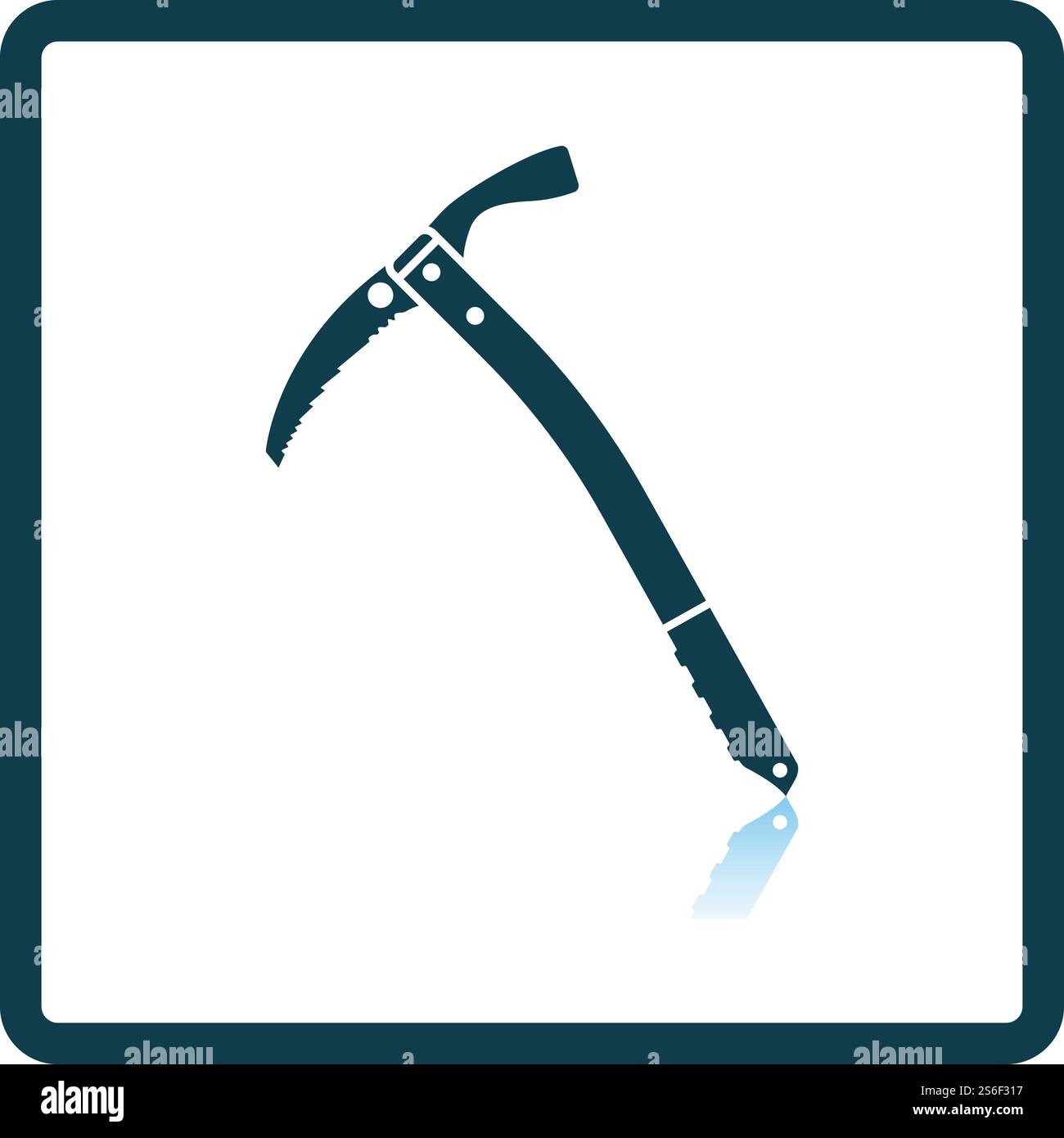 Ice Axe Icon. Square Shadow Reflection Design. Vector Illustration ...