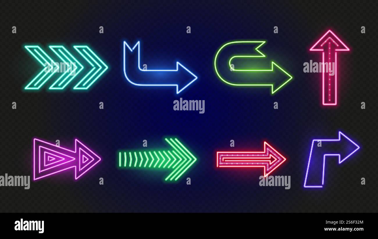 Neon sign lights signs signage Stock Vector Images - Alamy