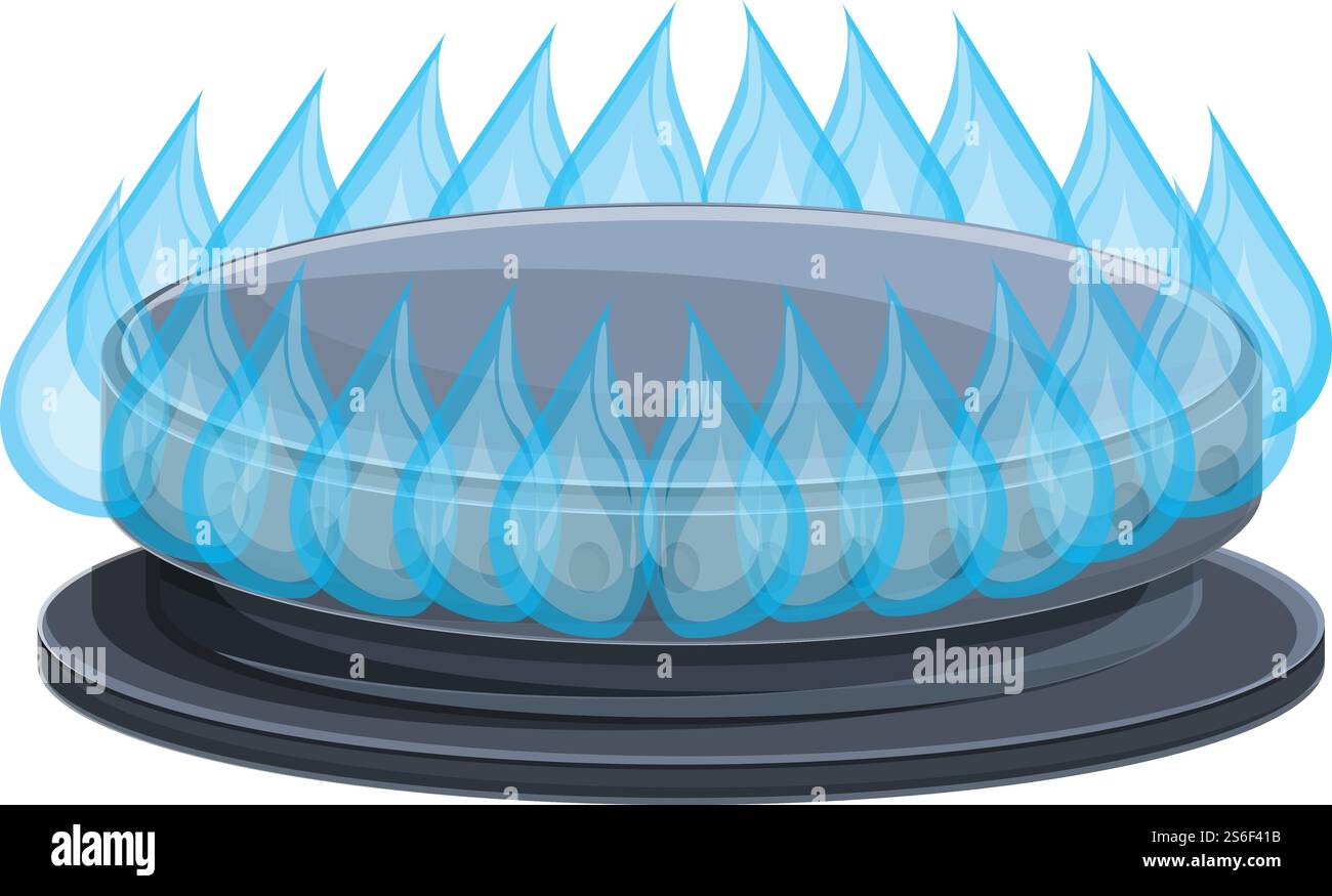 Burning gas stove element icon. Cartoon of burning gas stove element ...