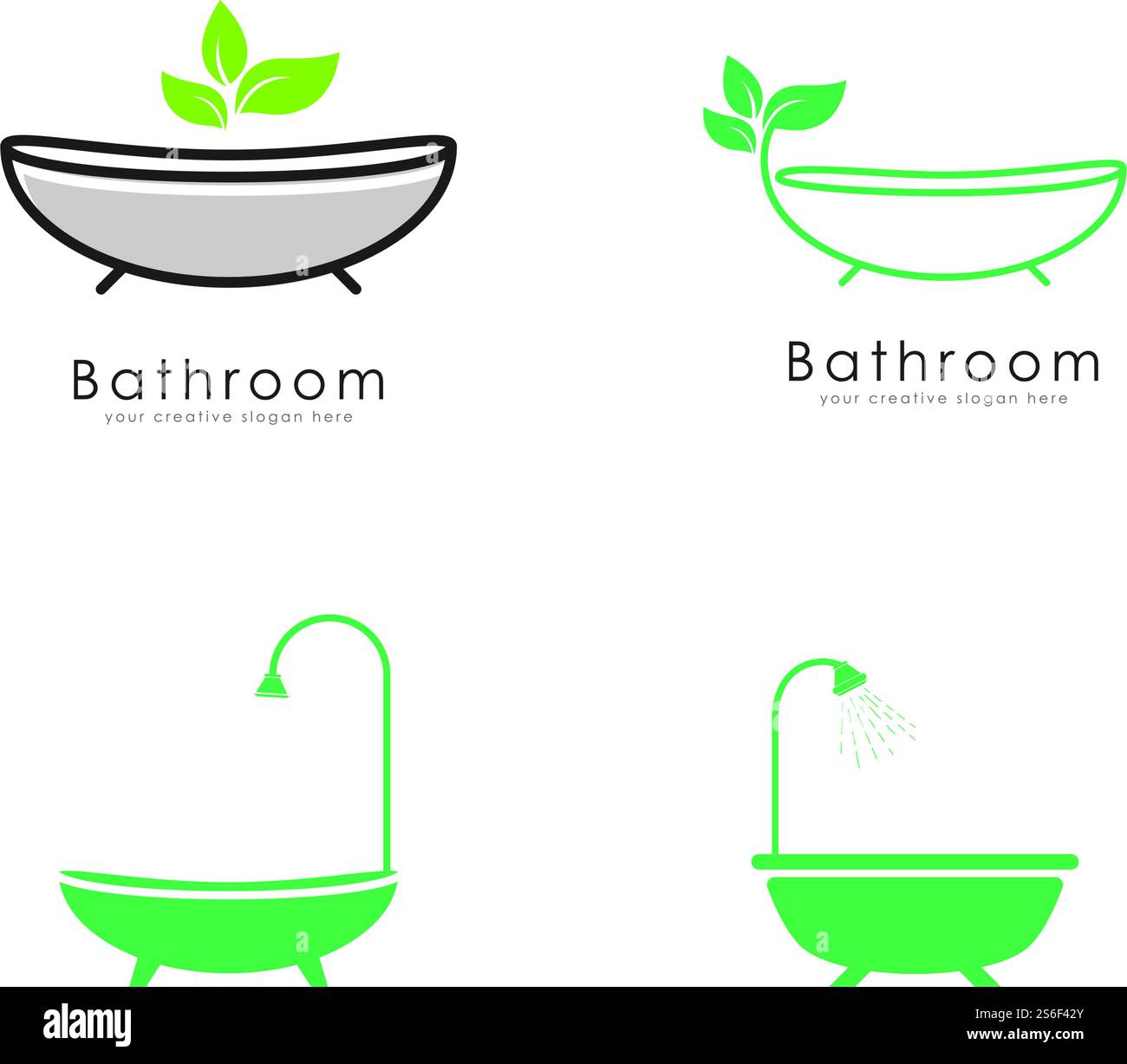 Bathroom logo vector flat design Stock Vector Image & Art - Alamy
