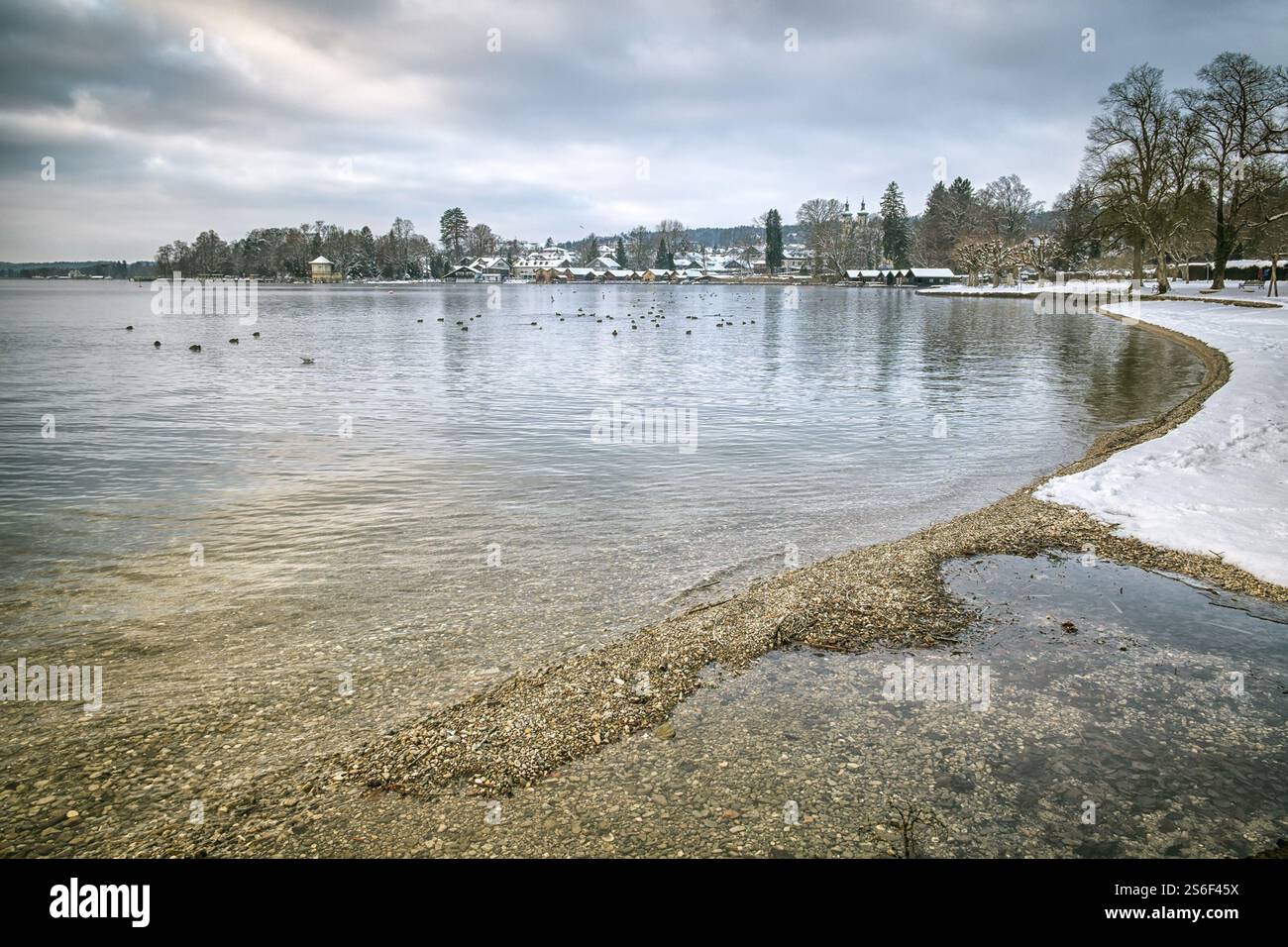 An image of the Starnberg Lake in Bavaria Germany - Tutzing winter ...