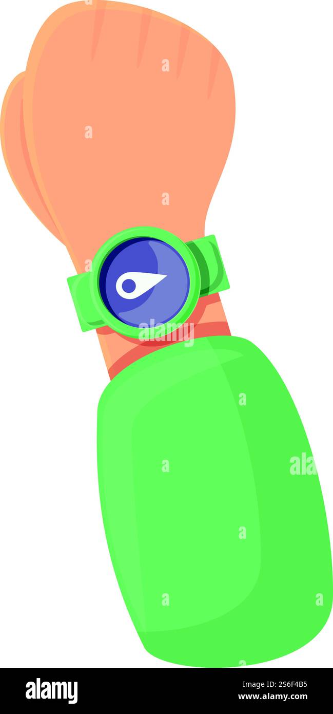 Smart watch gps location icon. Cartoon of smart watch gps location ...
