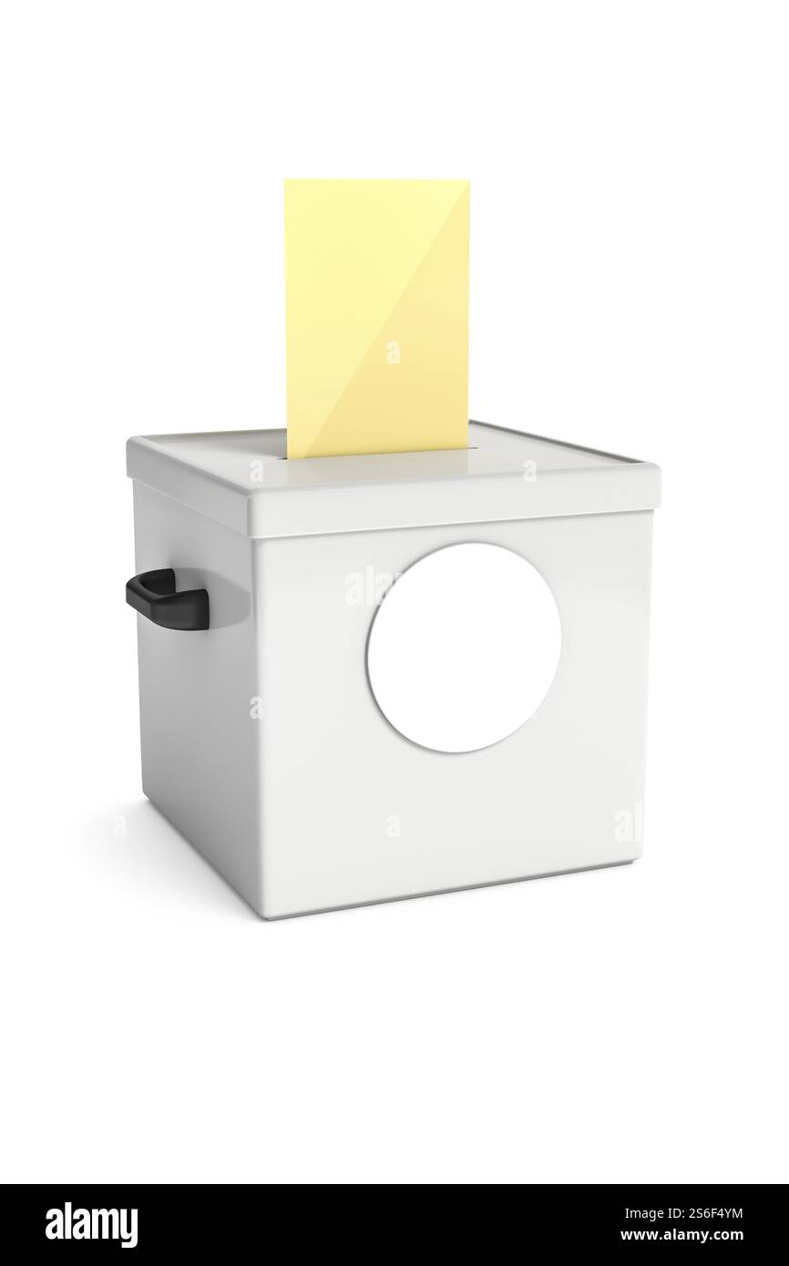 3d illustration of a typical ballot box Stock Photo - Alamy