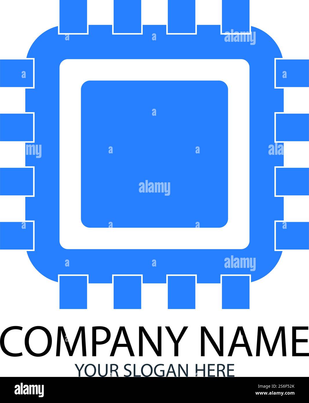 CPU simple vector icon illustration symbol template Stock Vector Image ...