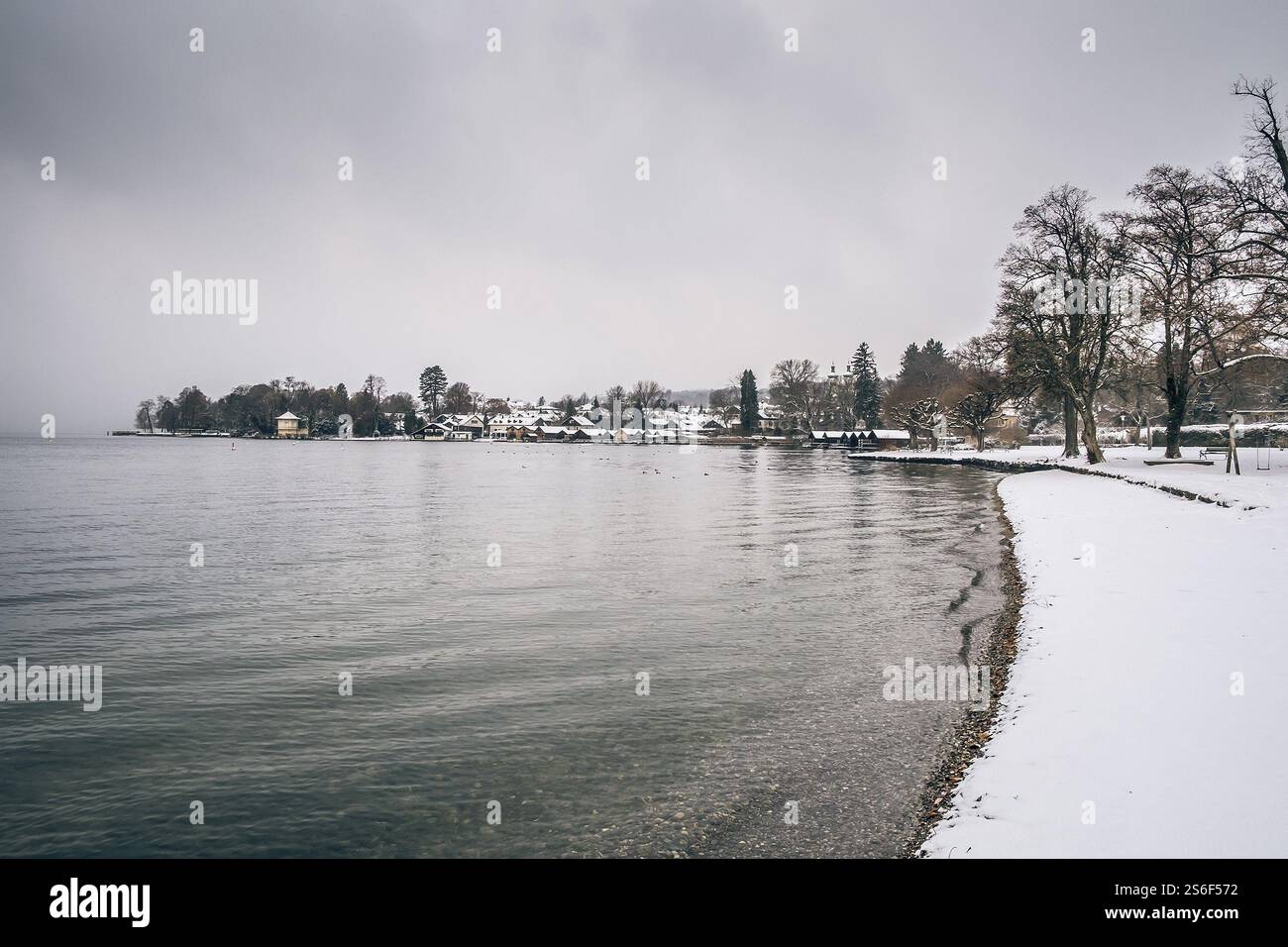 The Starnberg Lake in Bavaria Germany - Tutzing Winter Dec. 2012 Stock ...