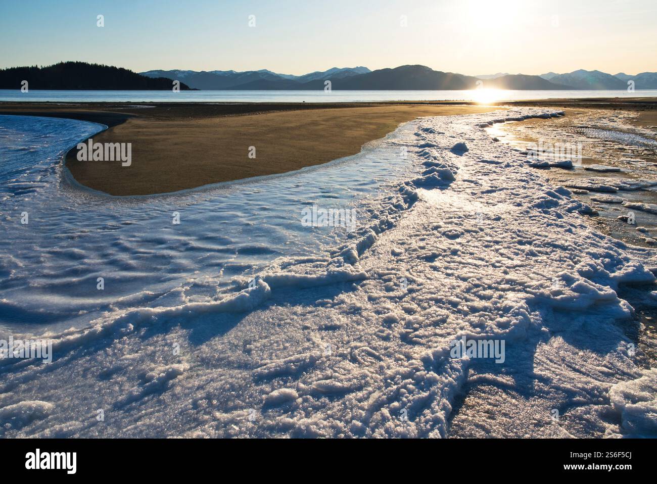 Frozen waves on a beach in Southeast Alaska in winter Stock Photo - Alamy