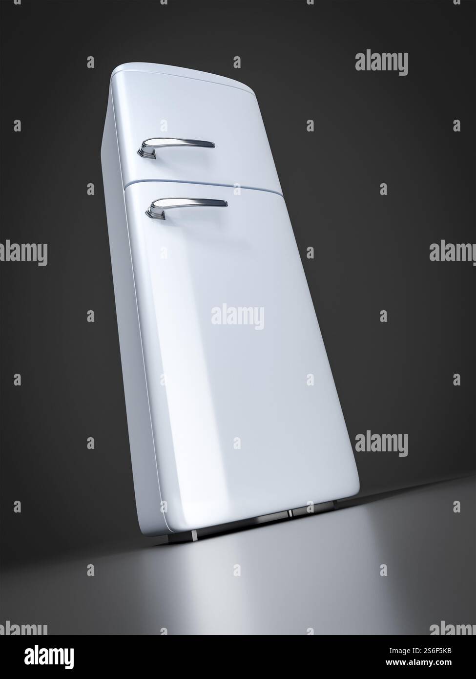 A typical refrigerator point of view from below Stock Photo - Alamy