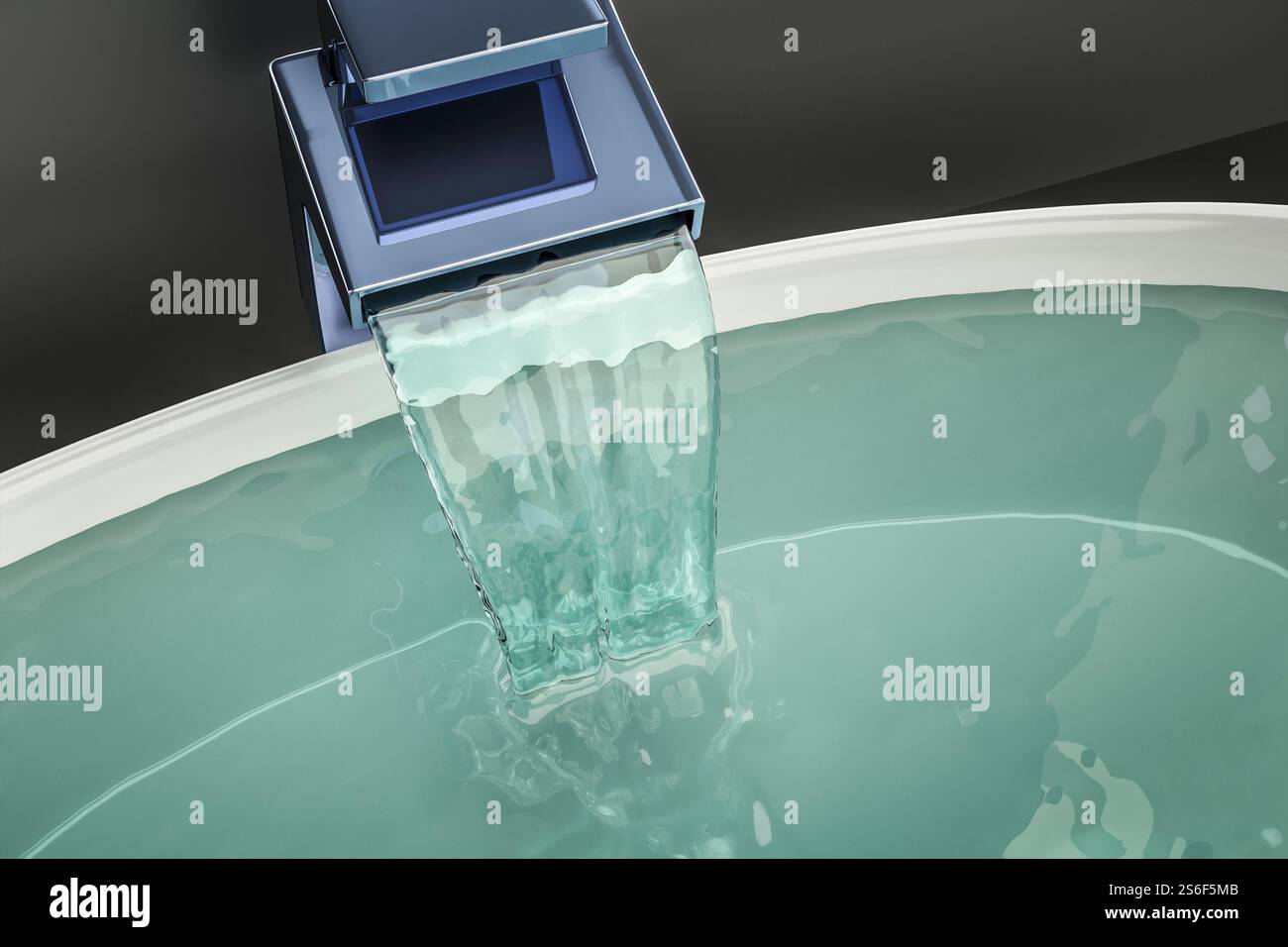 Water flowing in the basin 3d illustration Stock Photo - Alamy