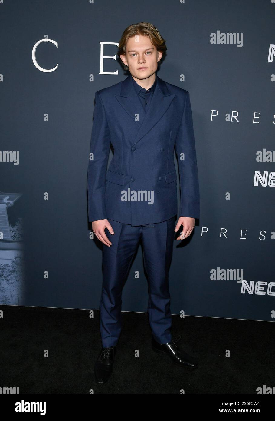 West Mullholland attends the premiere of "Presence" at AMC Lincoln ...