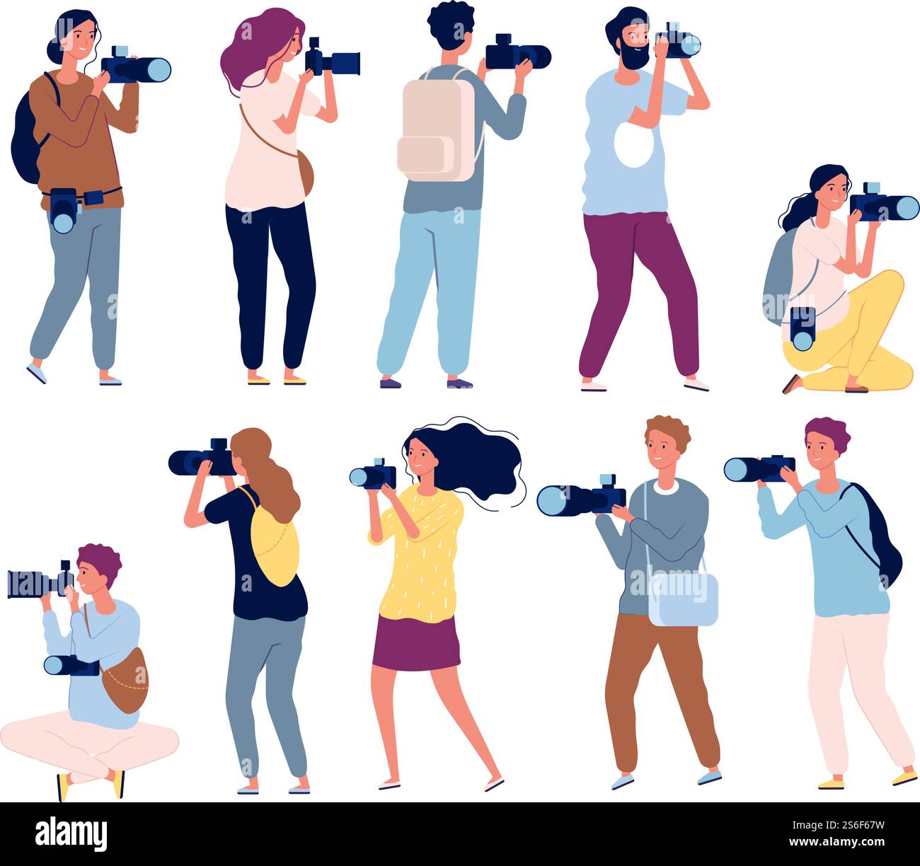 Photographer characters. Professional videography and photographers ...