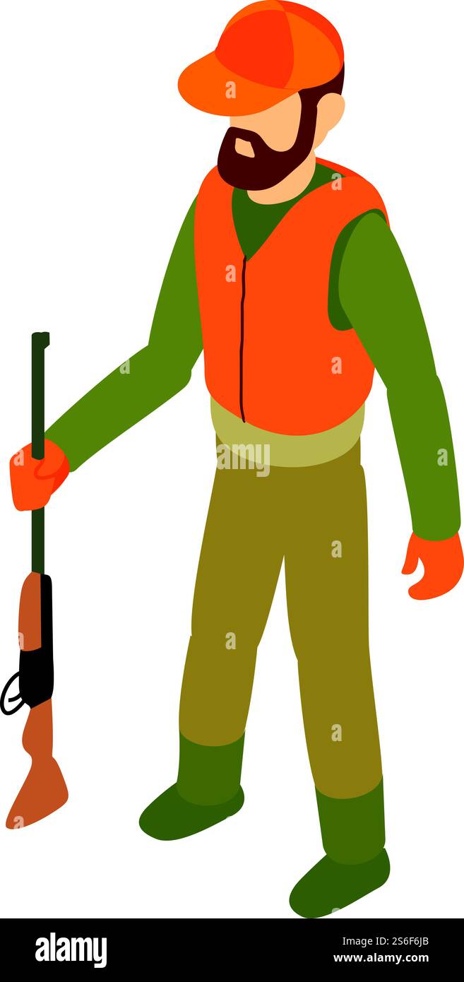 Hunter icon. Isometric of hunter vector icon for web design isolated on ...