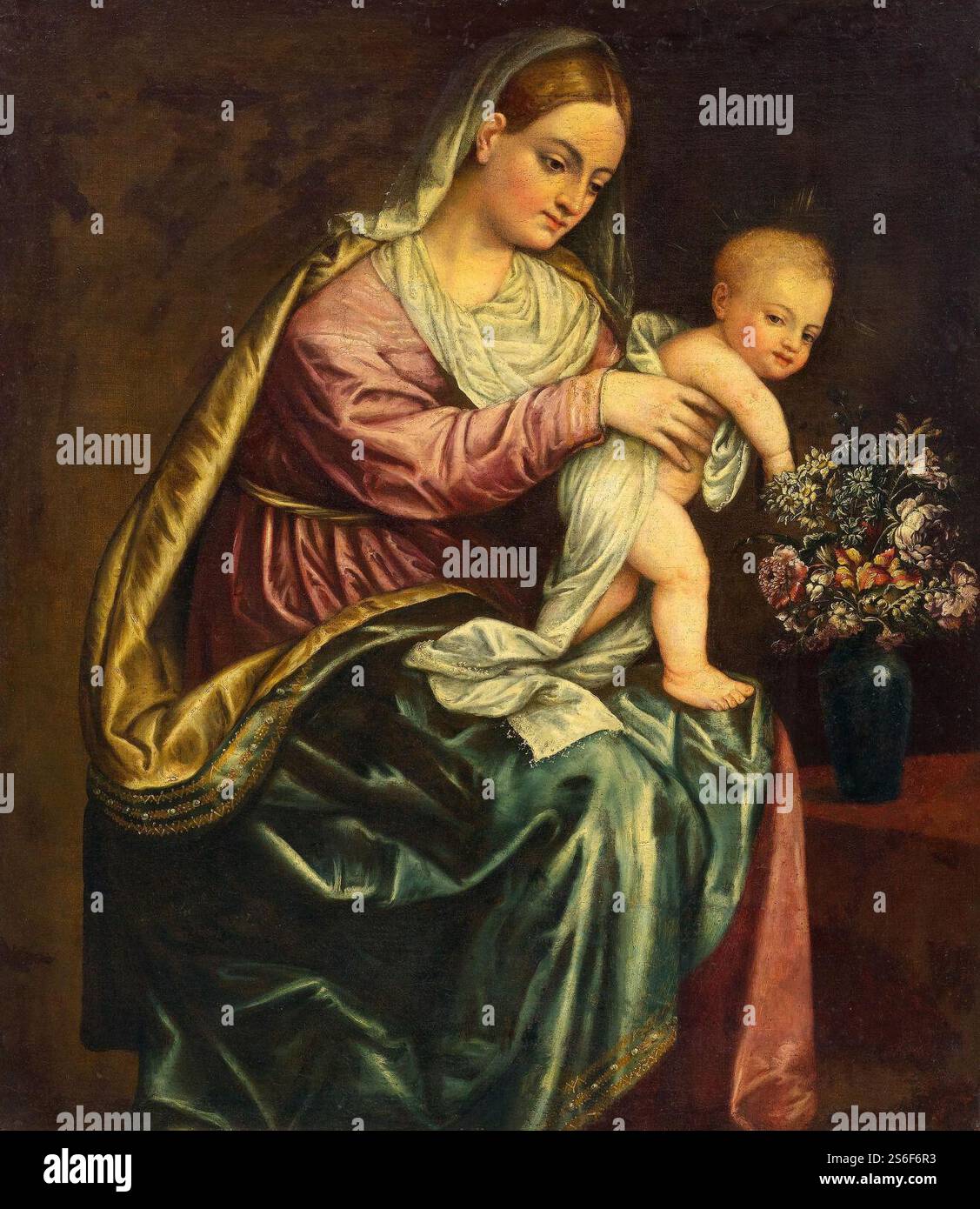 Giovanni Battista Galeazzi - Madonna with the infant Jesus and a ...