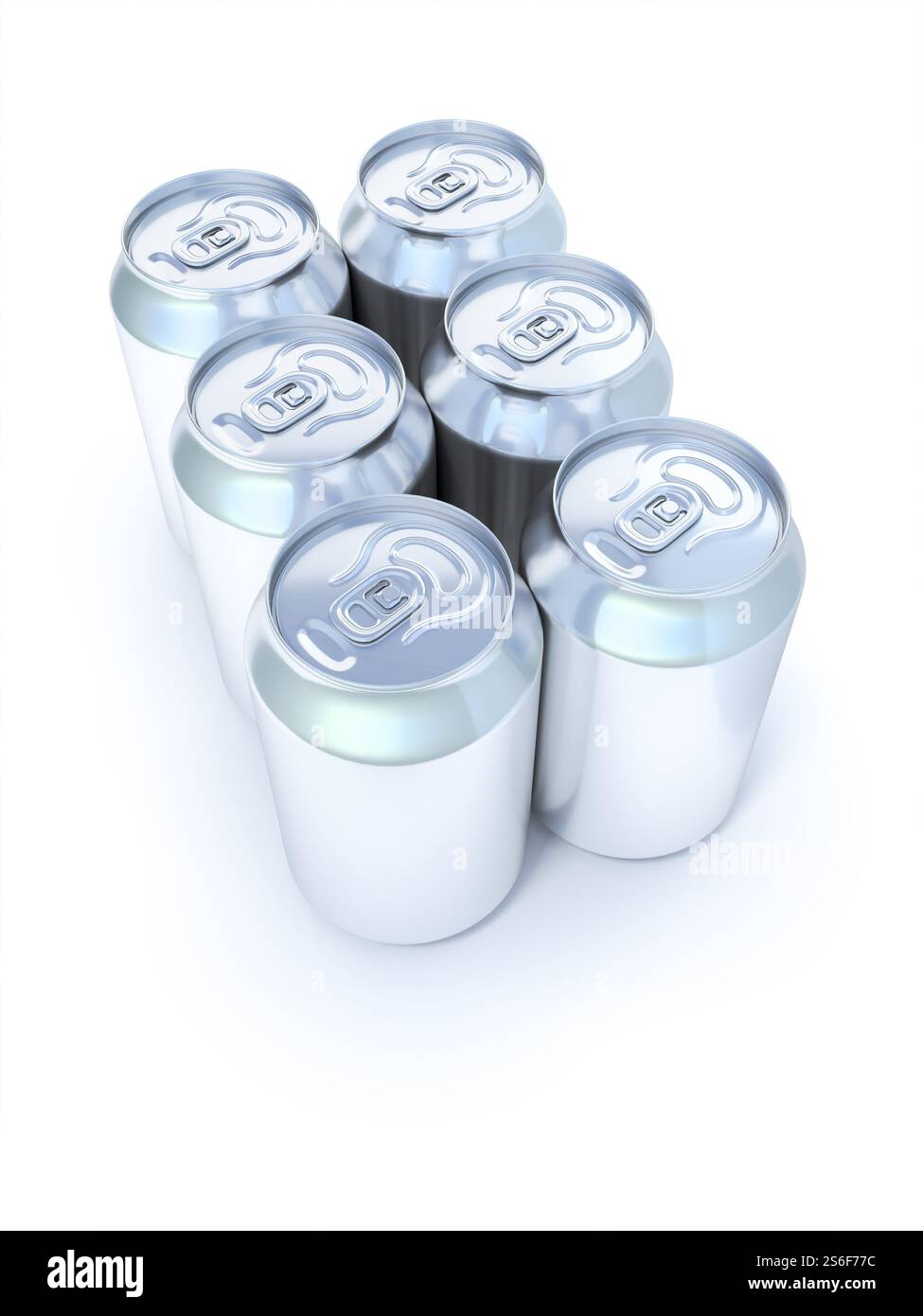 An image of many silver soda cans six pack Stock Photo - Alamy