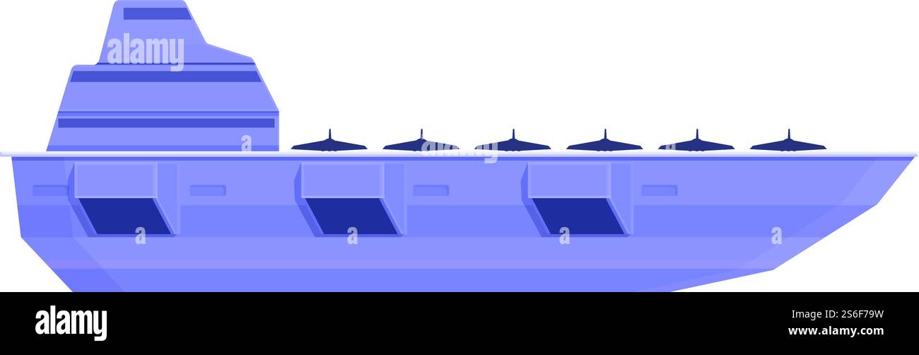 Aircraft carrier defence icon. Cartoon of aircraft carrier defence ...