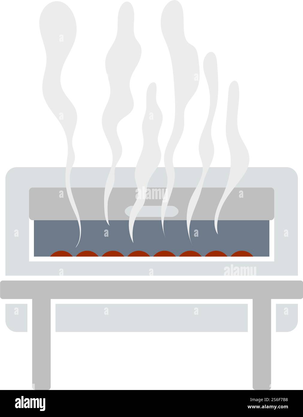 Chafing Dish Icon. Flat Color Design. Vector Illustration Stock Vector ...