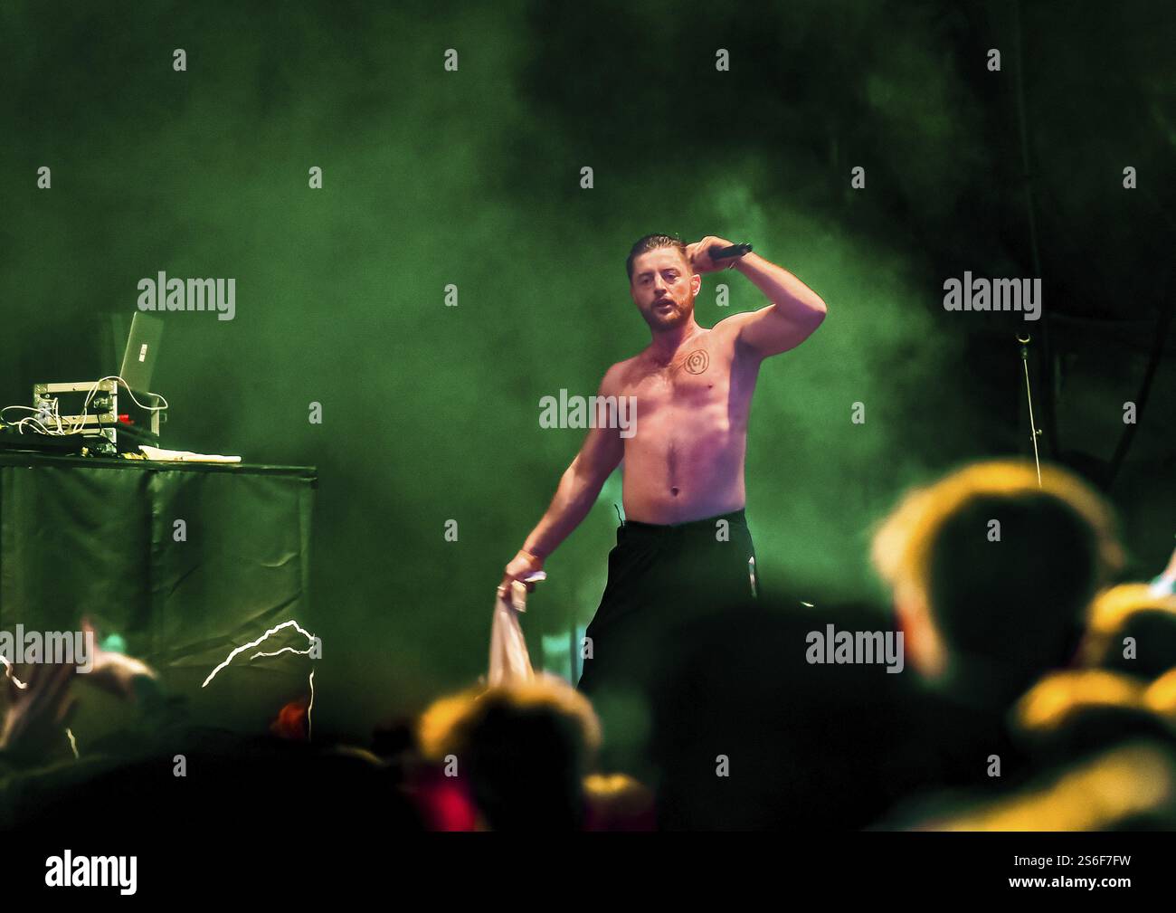 The rapper Bausa (buergerl.Julian Otto) at the Helene Beach Festival ...