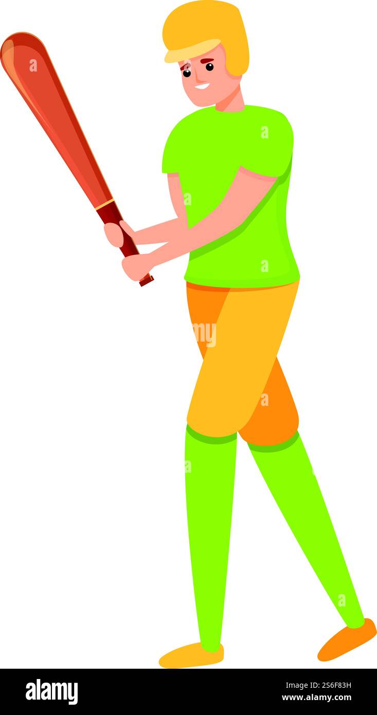 Baseball player icon. Cartoon of baseball player vector icon for web ...