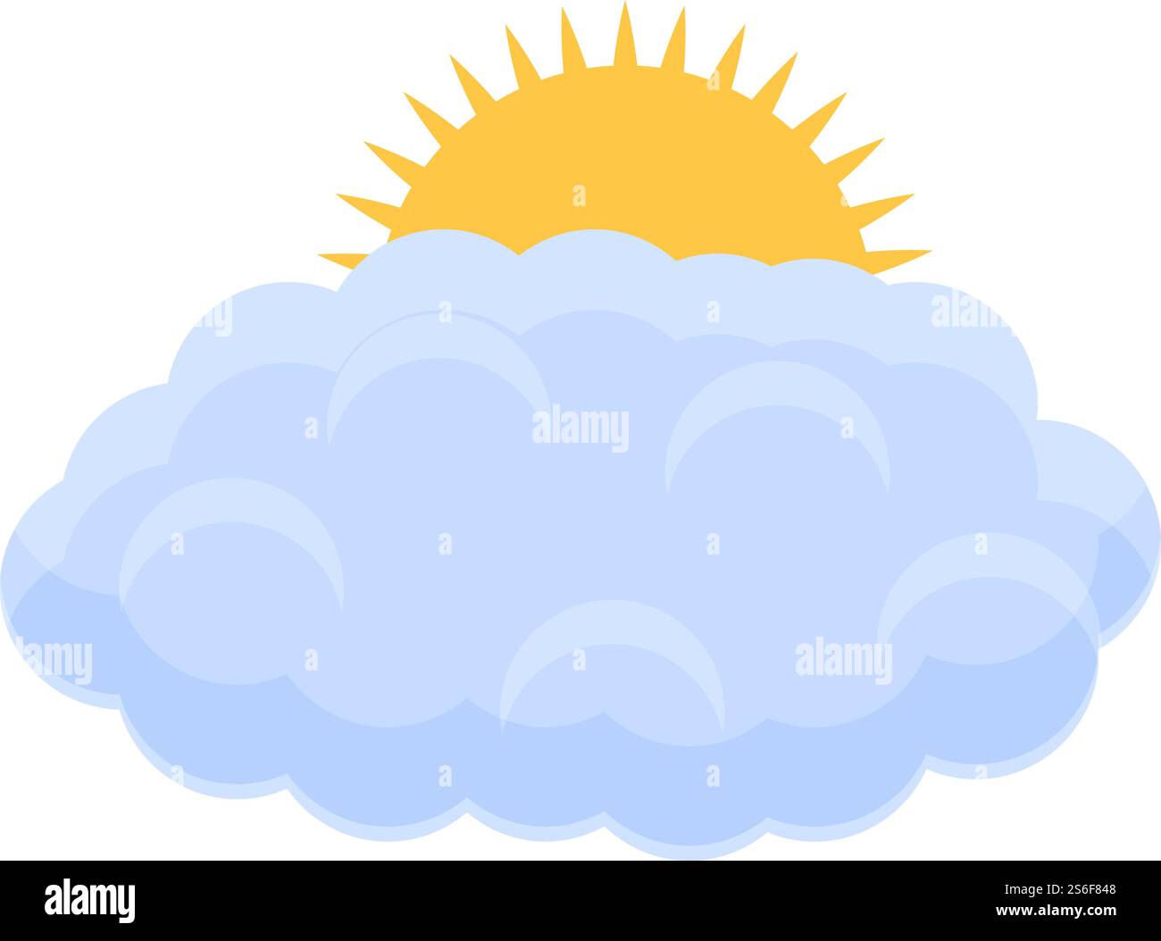 Sun and cloud icon. Cartoon of sun and cloud vector icon for web design ...