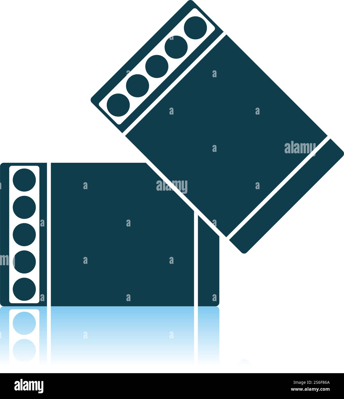 Business Cufflink Icon. Shadow Reflection Design. Vector Illustration ...