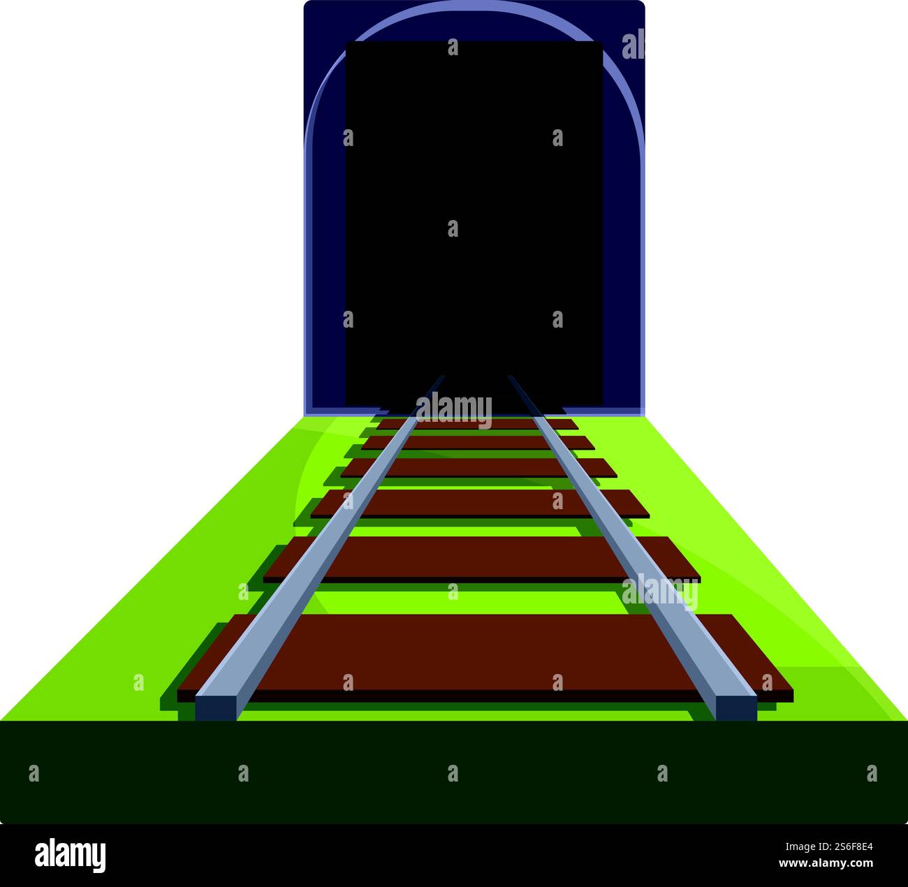 Railway land tunnel icon. Cartoon of railway land tunnel vector icon ...