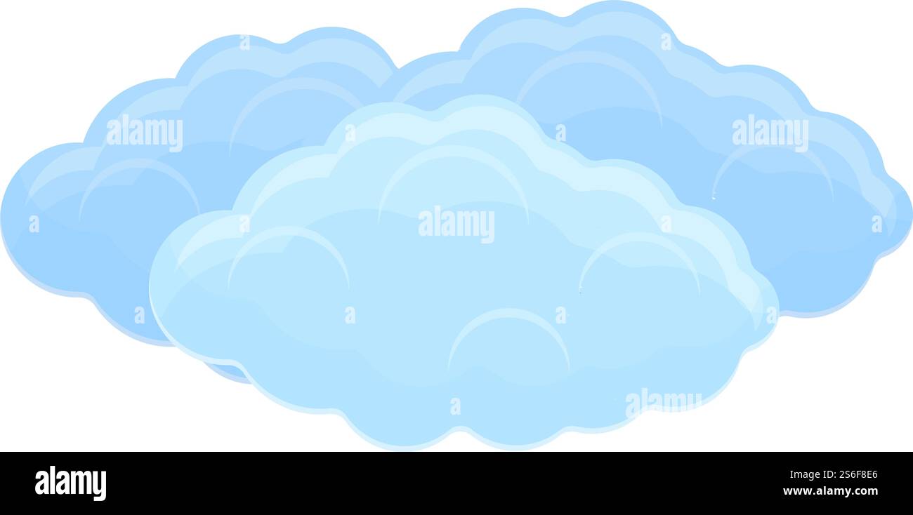 Puffy clouds icon. Cartoon of puffy clouds vector icon for web design ...