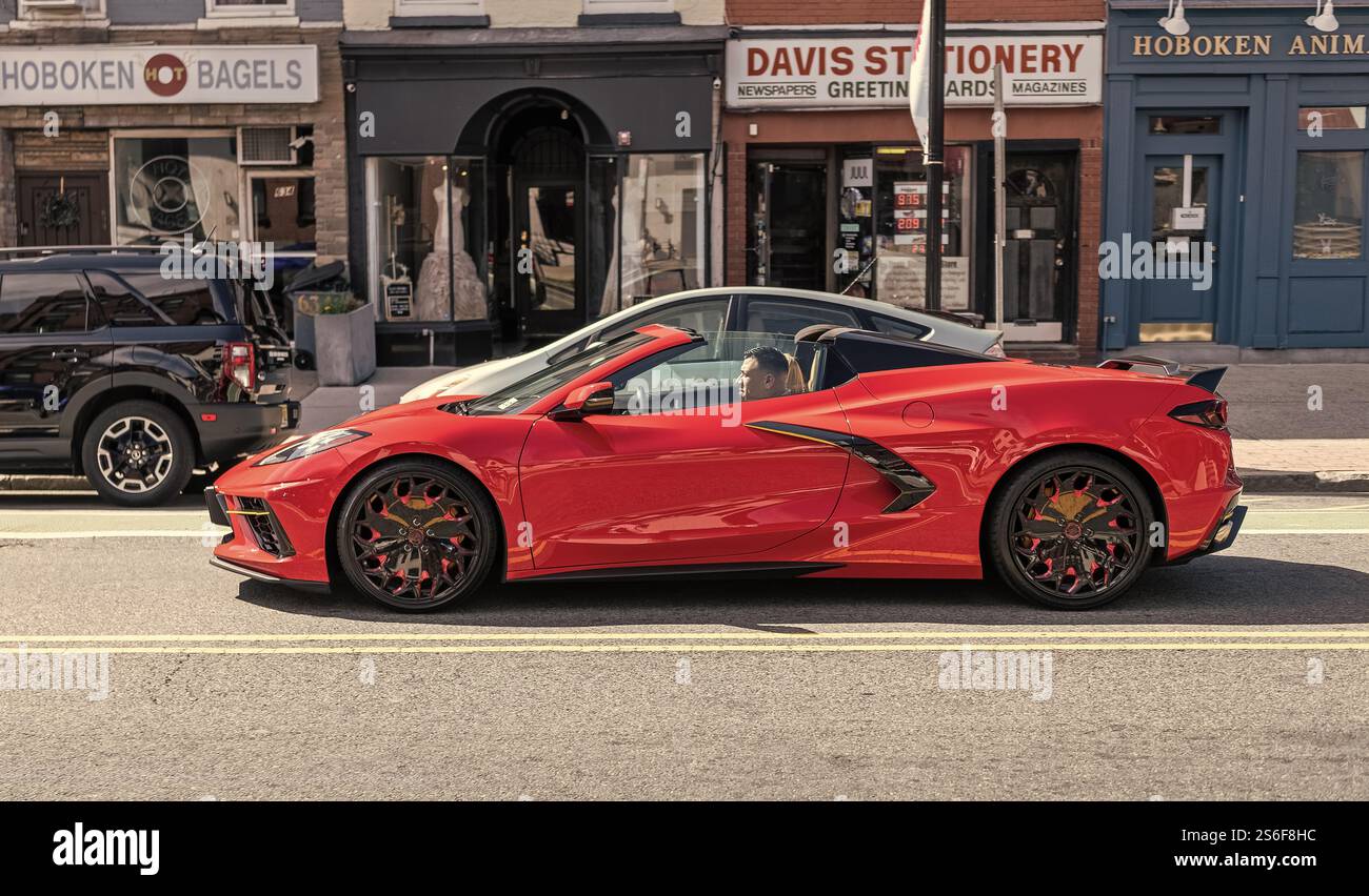 New York City, USA - March 31, 2024: Chevrolet Corvette C8 convertible ...