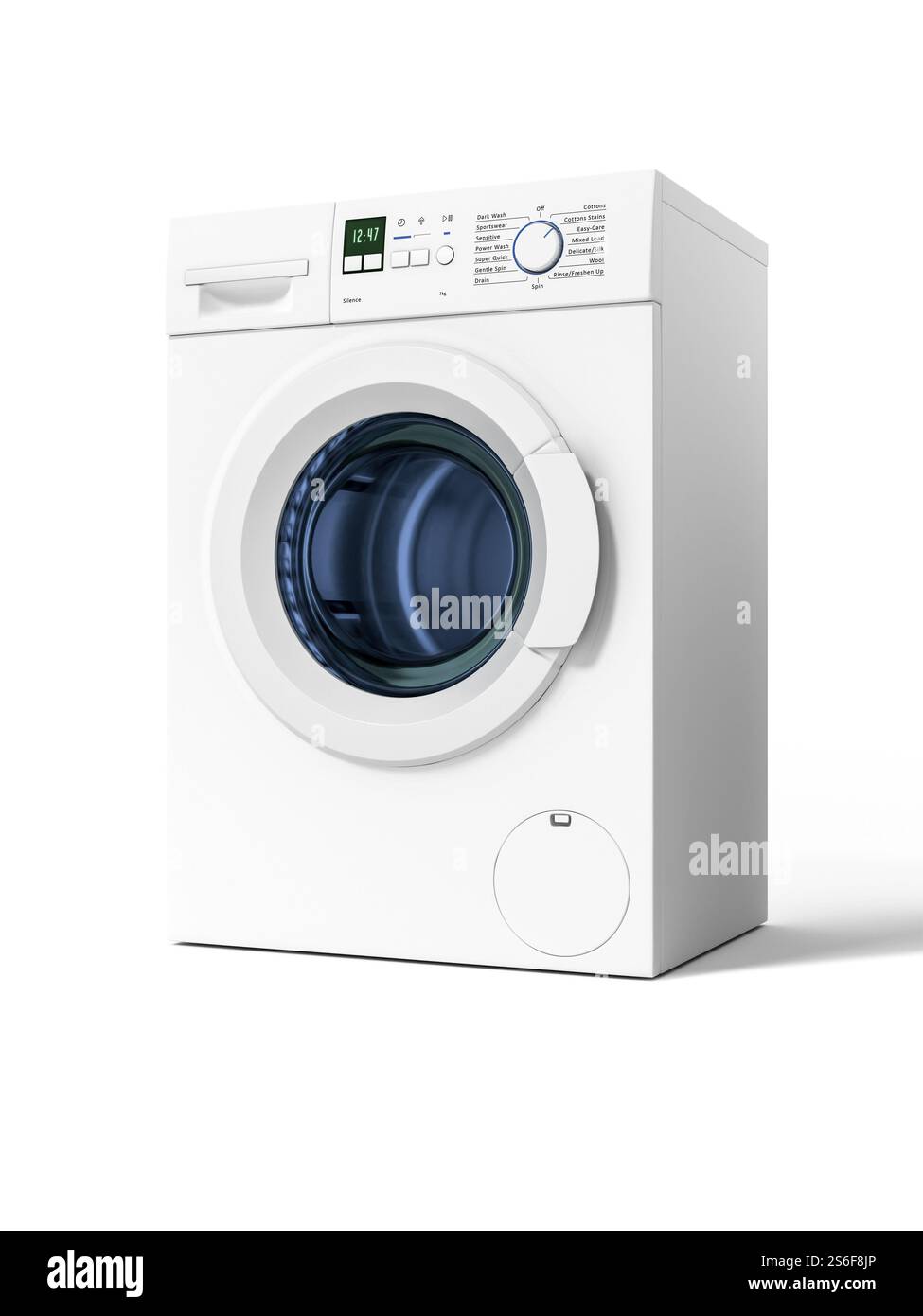 3d rendering of a typical isolated washing machine Stock Photo - Alamy