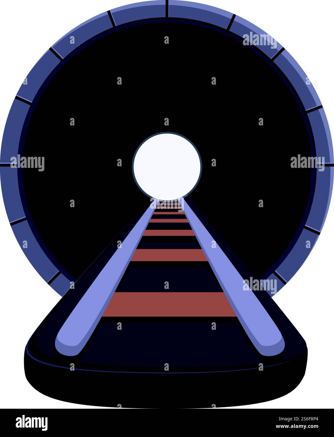 Tunnel railway icon. Cartoon of tunnel railway vector icon for web ...