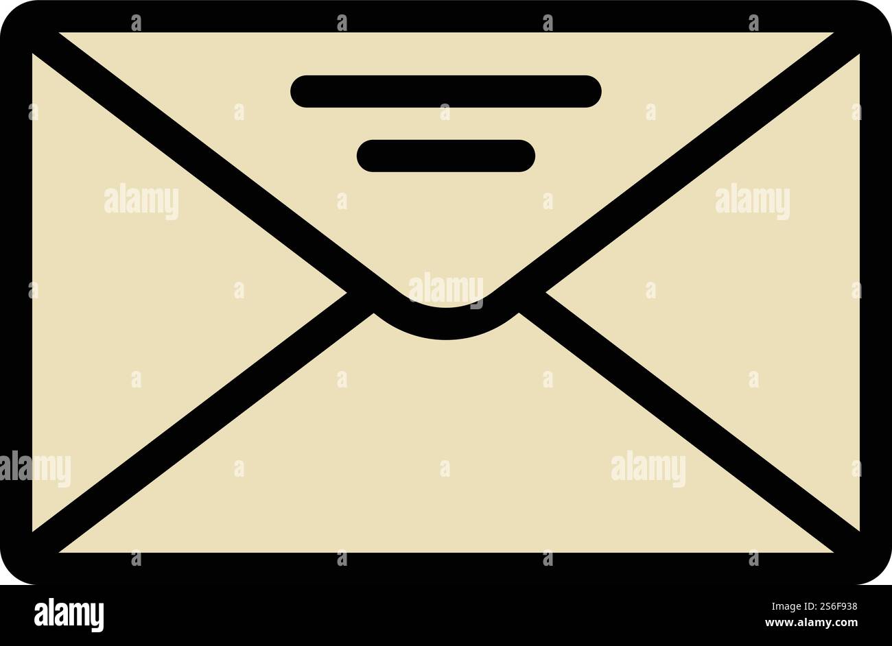 Paper letter icon. Outline paper letter vector icon for web design ...