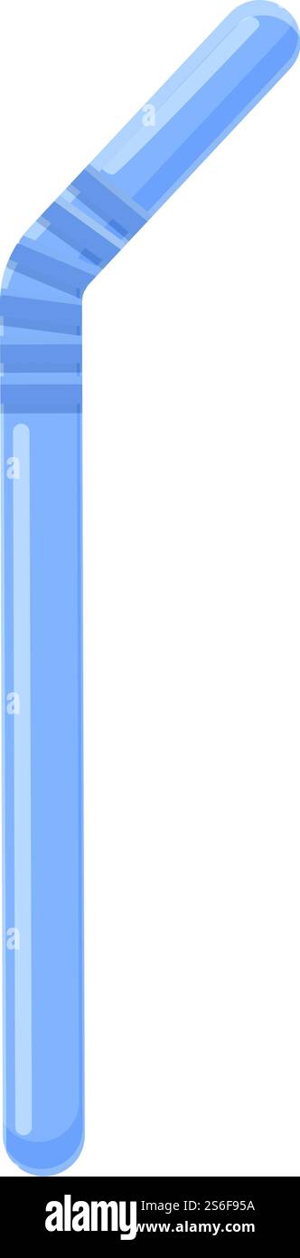 Biodegradable plastic juice pipe icon. Cartoon of biodegradable plastic ...