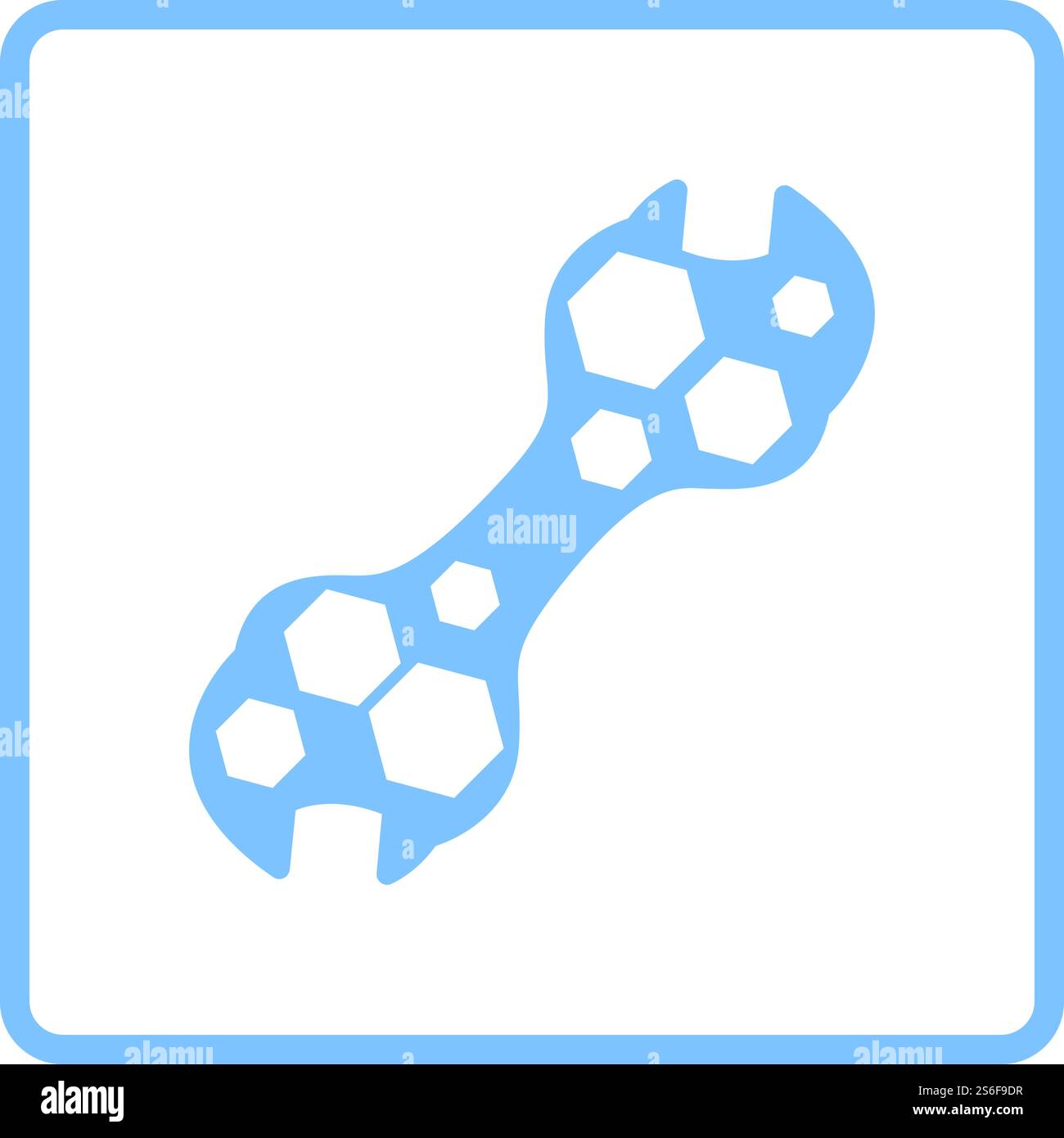 Bike Spanner Icon. Blue Frame Design. Vector Illustration Stock Vector ...