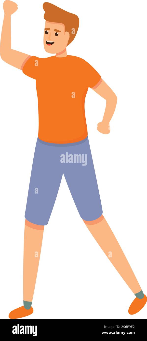 Winner playing bowling icon. Cartoon of winner playing bowling vector ...