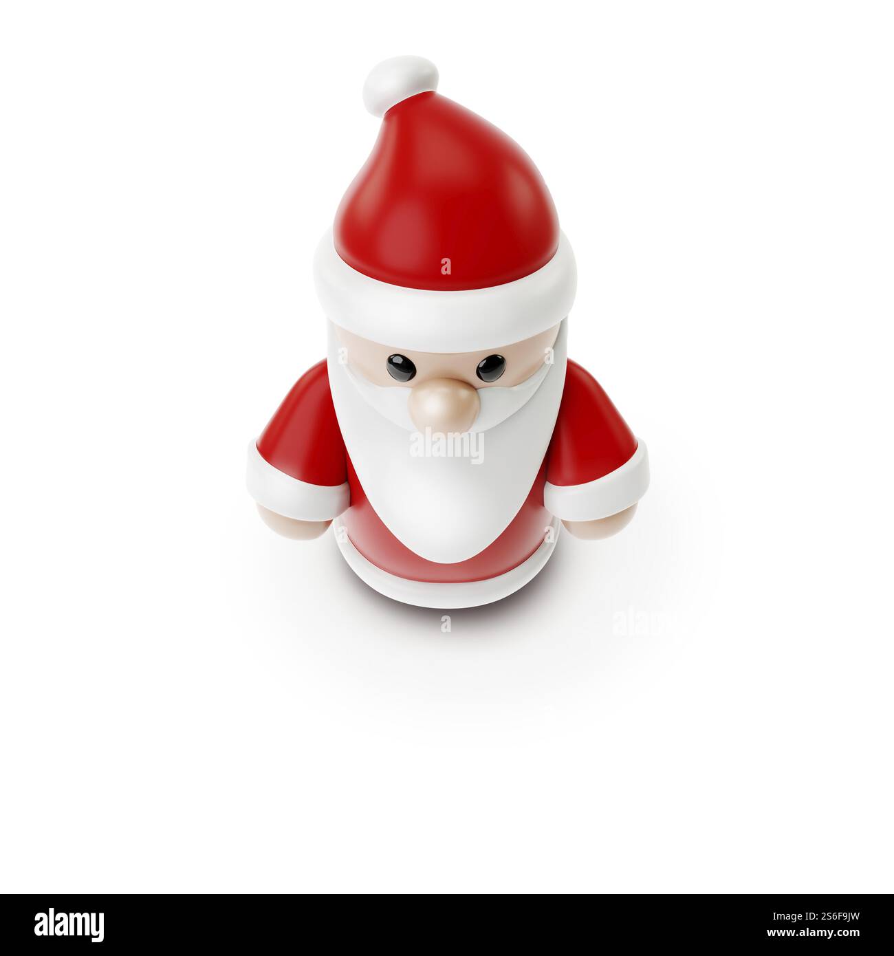 Small Santa Claus figure from above 3d illustration Stock Photo - Alamy