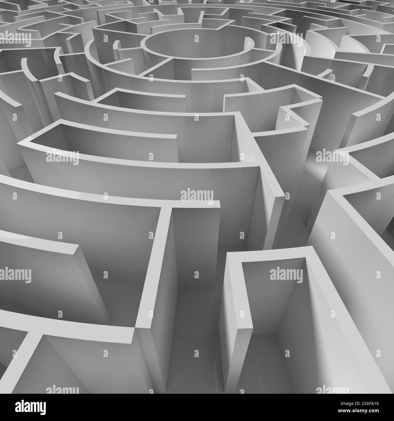 3d illustration of a circle maze from above Stock Photo - Alamy