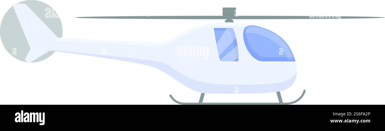 White rescue helicopter icon. Cartoon of white rescue helicopter vector ...