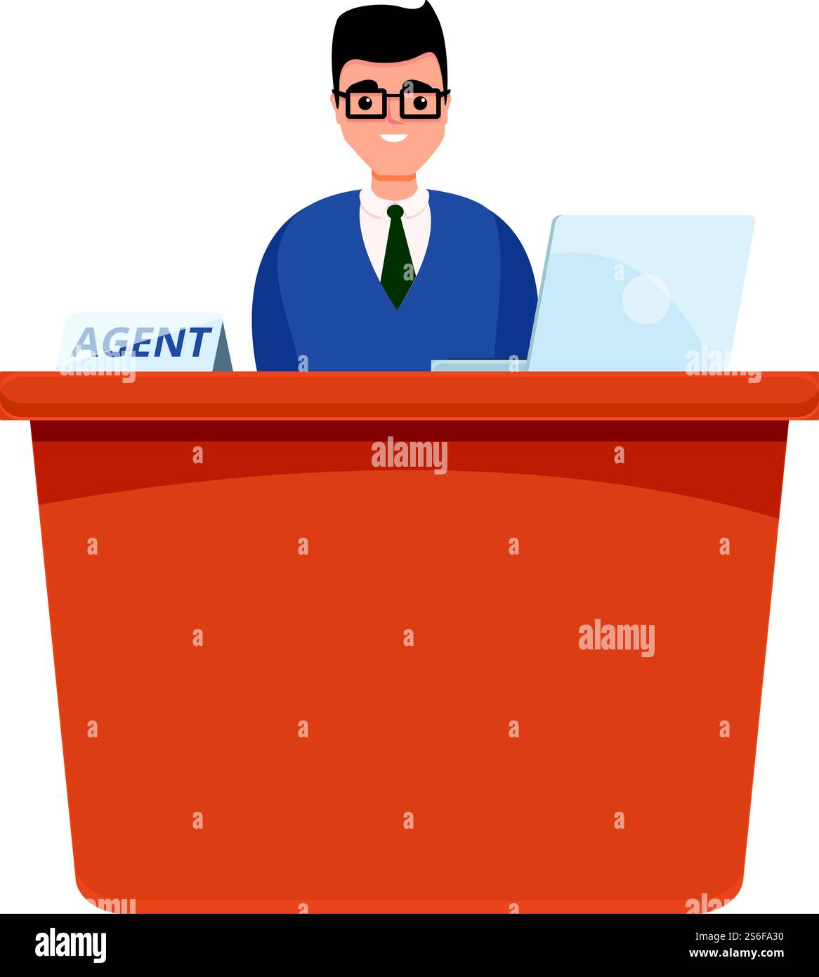 Desktop agent icon. Cartoon of desktop agent vector icon for web design ...