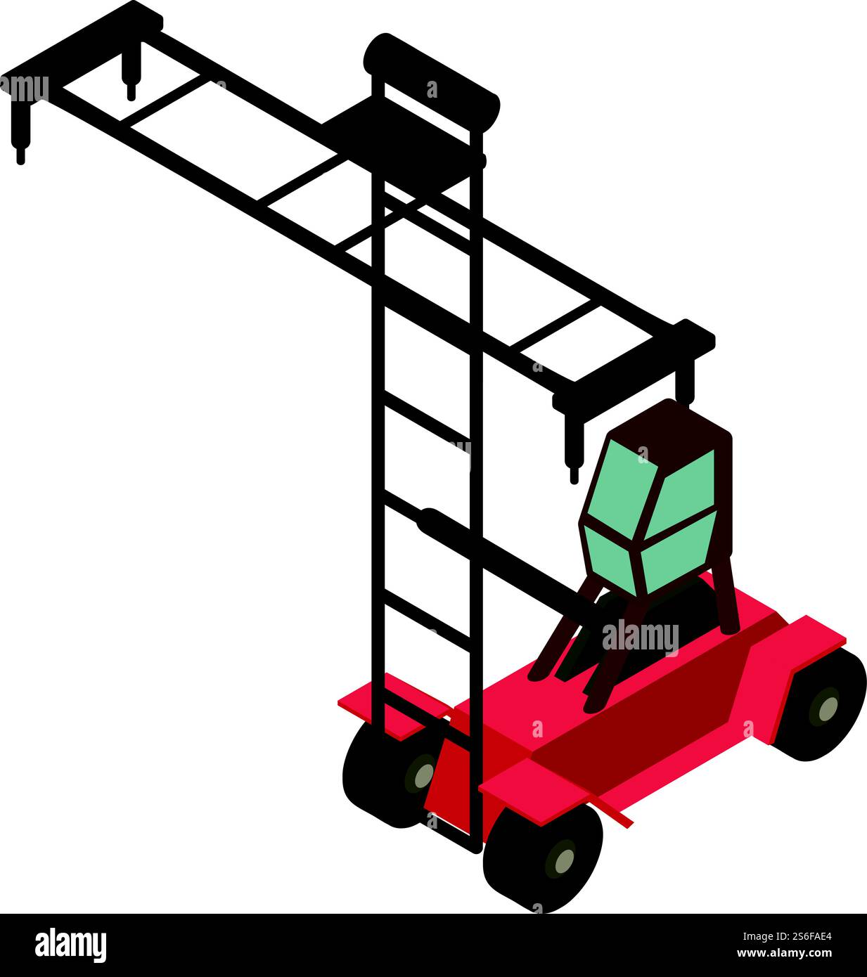 Container stacker icon. Isometric of container stacker vector icon for ...