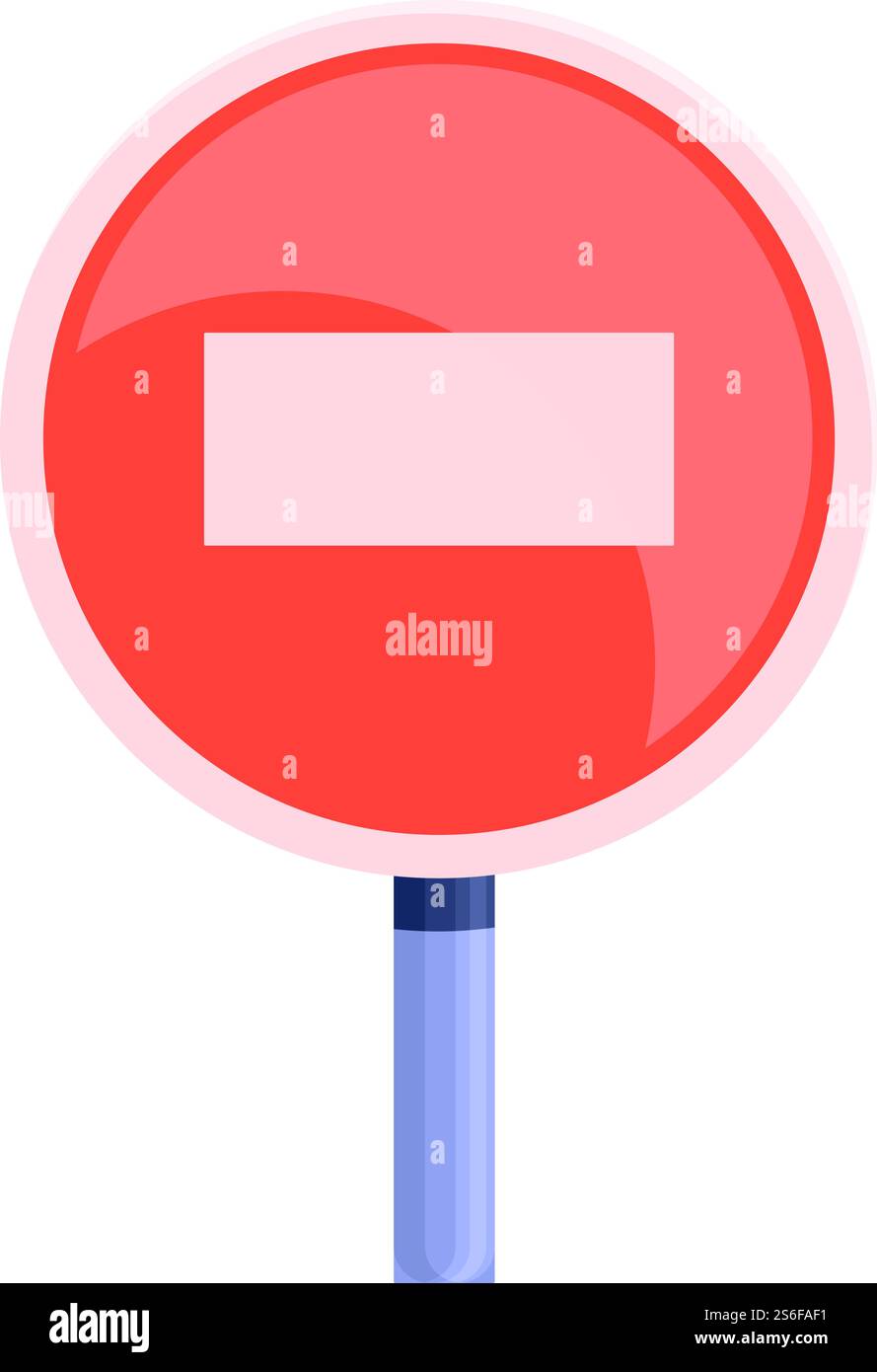 Access forbidden road sign icon. Cartoon of access forbidden road sign ...