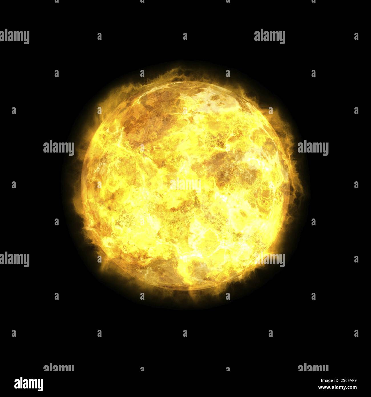 2d illustration of the sun in space Stock Photo - Alamy