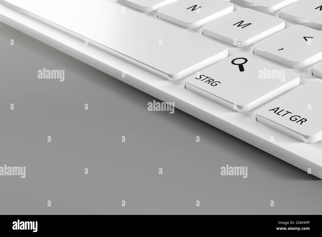 A typical computer keyboard white details 3d illustration Stock Photo ...